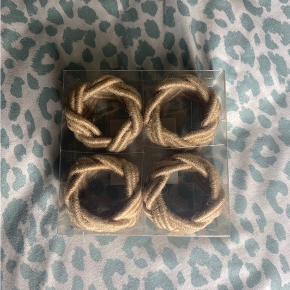 Allen + Roth | Kitchen | 525 New 4 Piece Rattan Twine Napkinrings Allen ...